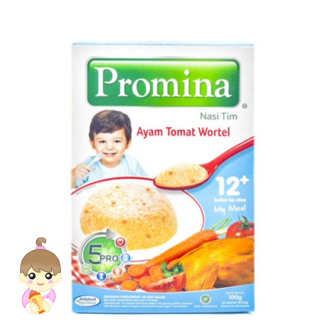 Promina Nasi Tim 12+ Ayam Kampung Tomat Wortel PRO Baby Rice Cereal ...