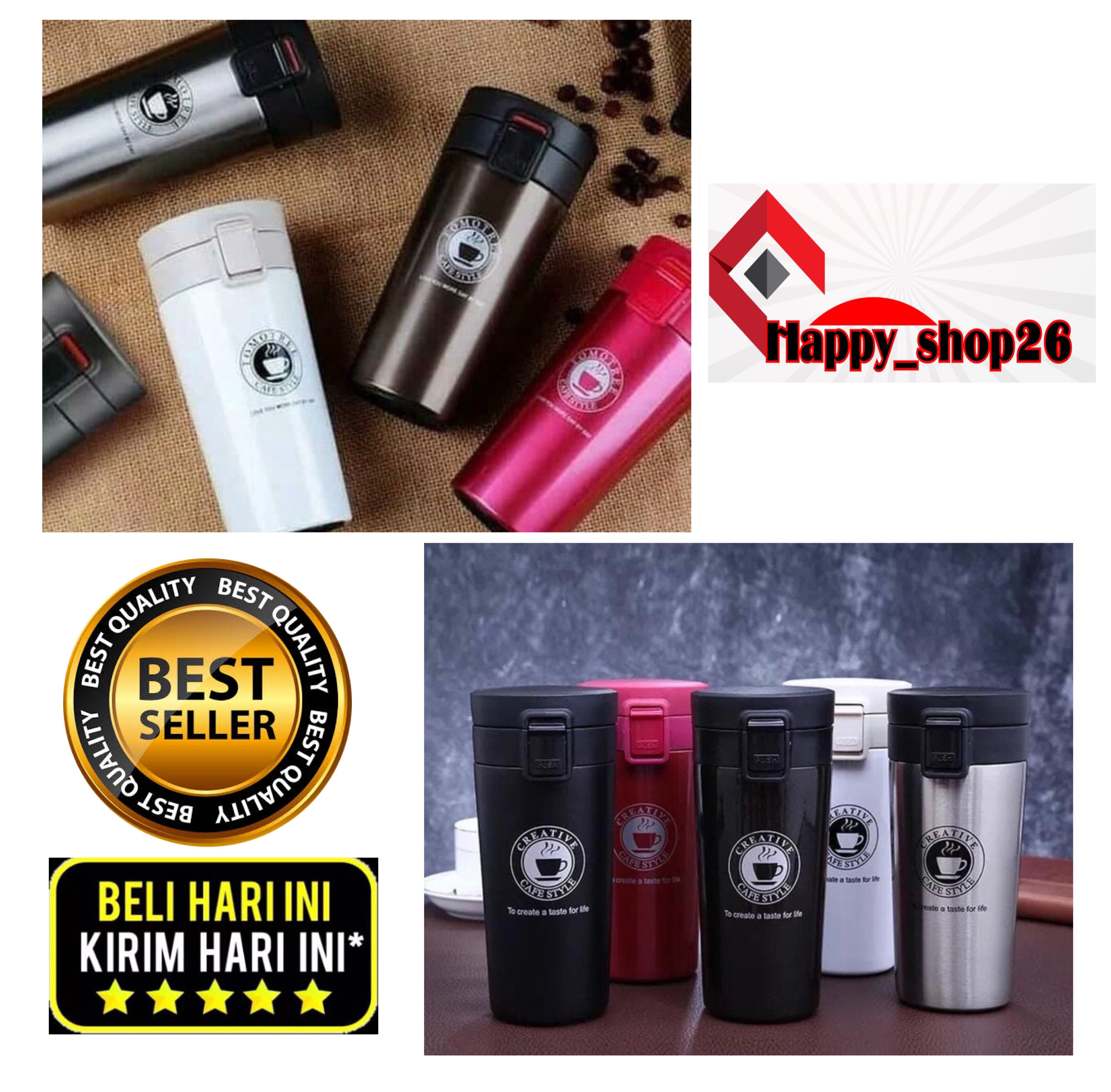 TERMOS KOPI TRAVEL MUG MINI TAHAN AIR PANAS & DINGIN (BAHAN STAINLESS ...
