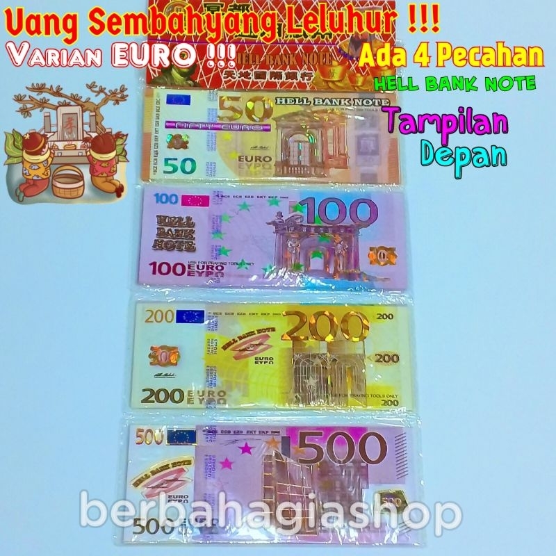 Uang Kertas Duit Cepi Untuk Sembahyang Leluhur Varian Euro Eropa 4 ...