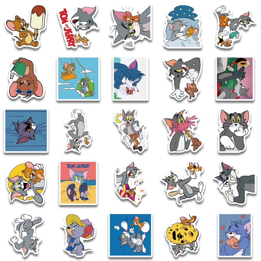 Stiker Kartun Anime Tom and Jerry isi 25 pcs | Lazada Indonesia