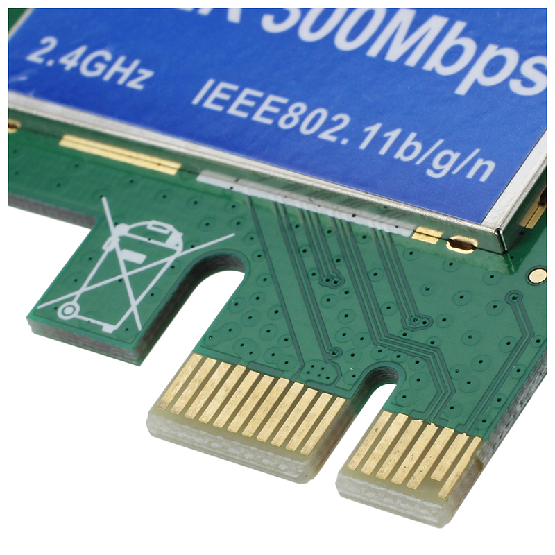 PCI Express PCI-e 300Mbps IEEE 802.11b/g/n Wireless WiFi Network Card Adapter - 1992GHFIN - ThaiPick