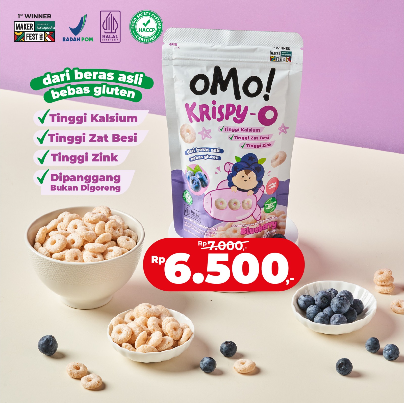 [NEW] OMO! Krispy O Blueberry | Lazada Indonesia
