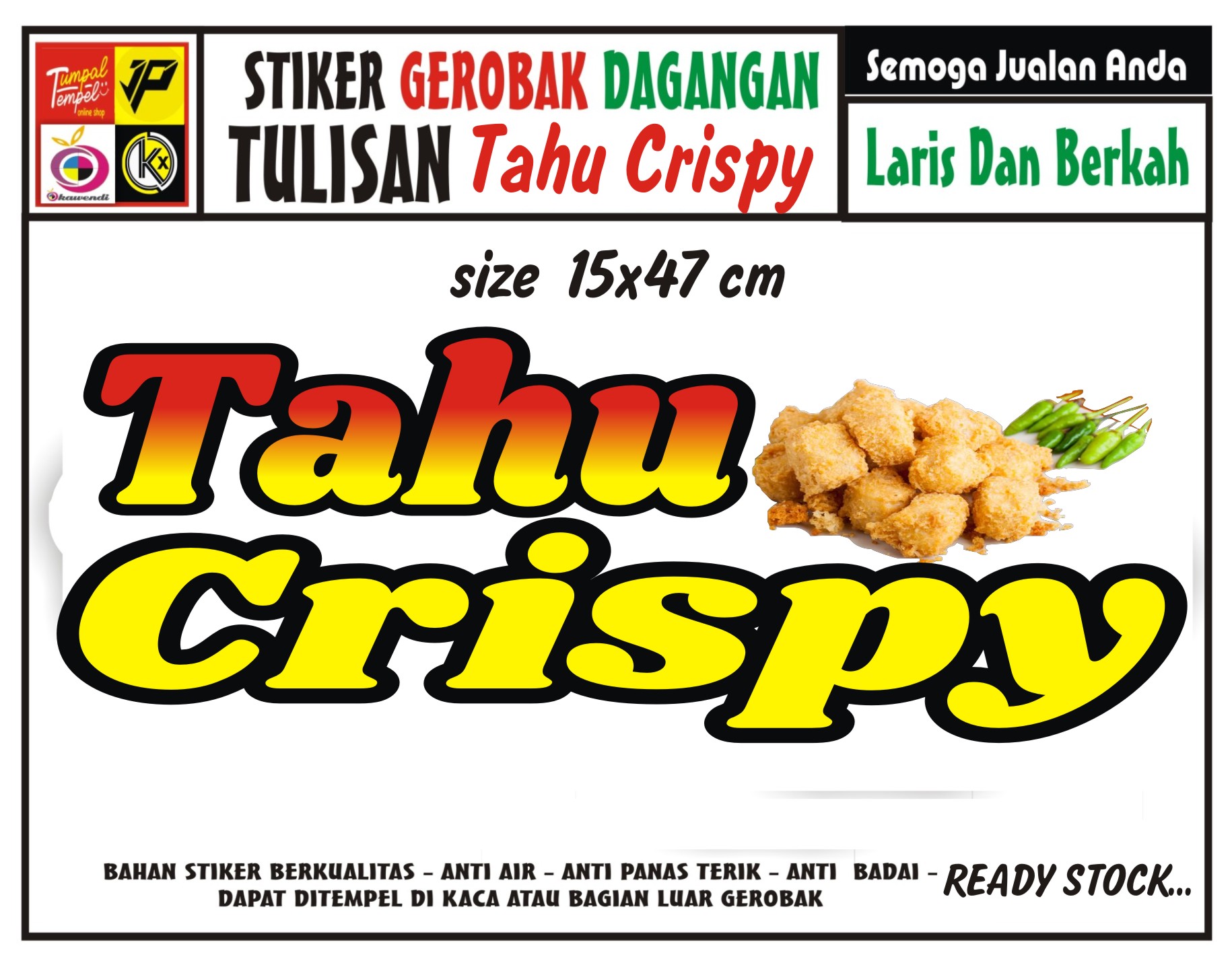 STIKER KACA GEROBAK TULISAN TAHU CRISPY | Lazada Indonesia