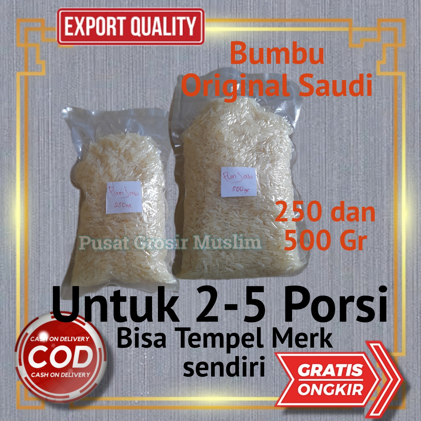 Beras Basmati 250gr Repacking Premium Punjab Kingg Beras Brasmati Arab ...
