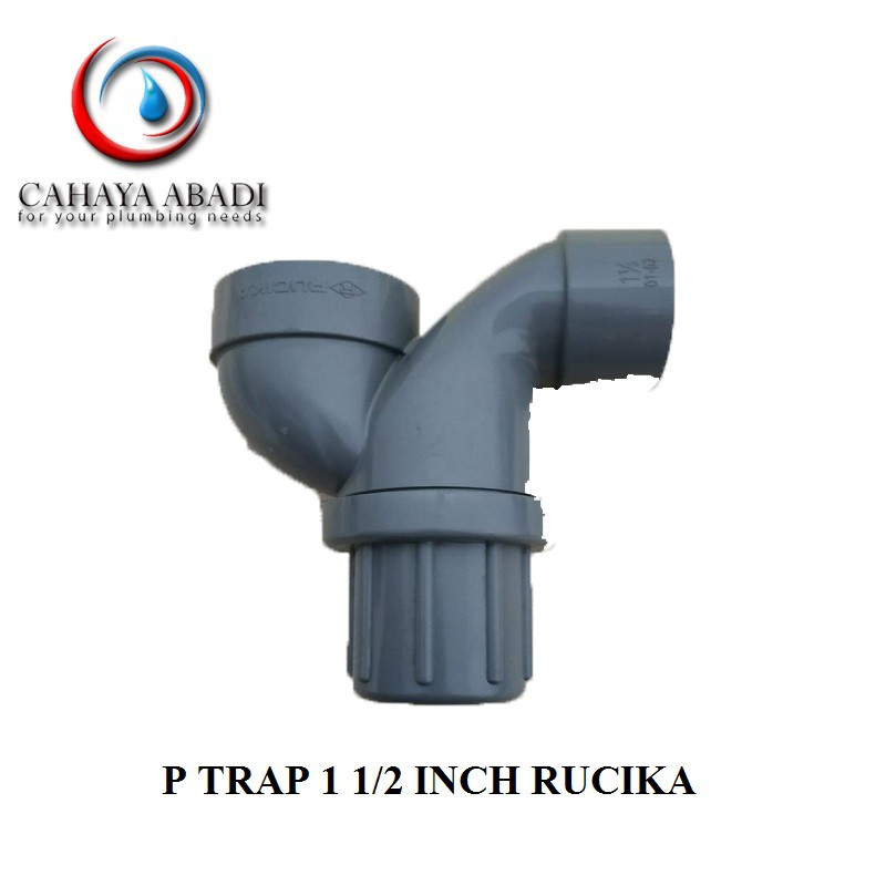 P TRAP 1 1/2 INCH D - RUCIKA - P-TRAP - SAMBUNGAN PIPA - LEHER ANGSA ...