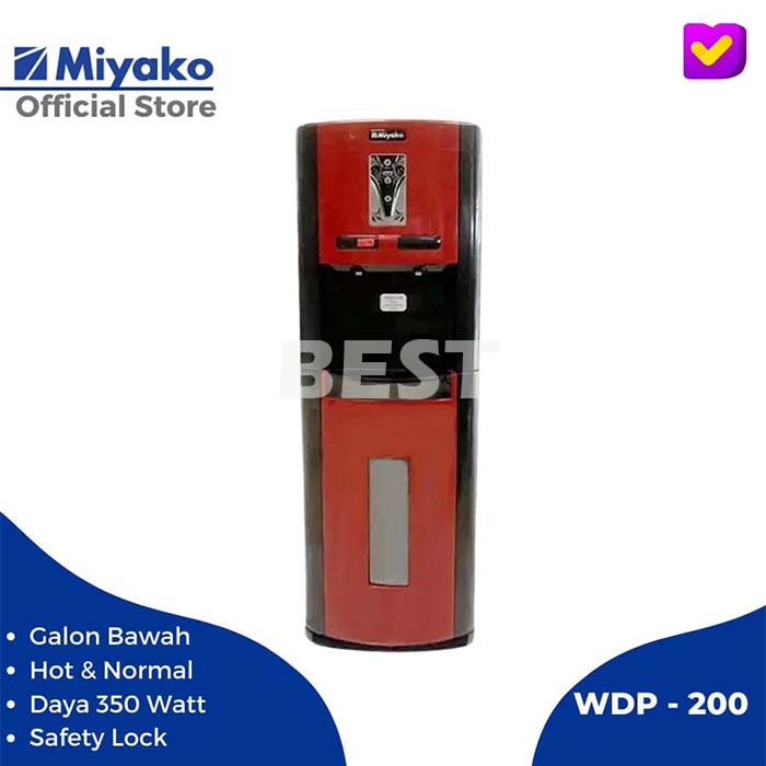 Dispenser Air Miyako WDP - 200 Galon Bawah Kapasitas 3.5 Liter Daya 420 ...