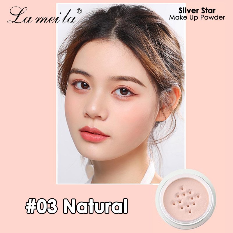 SVMY LA MEI Silver Star Pressed Mineral Powder Bedak Wajah Pengontrol ...