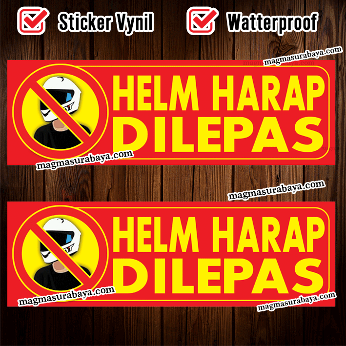 Stiker Helm Harap dilepas sticker vinyl | Lazada Indonesia