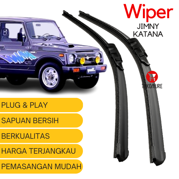 WIper Jimny Katana Set Depan Wiper Mobil Jimny Katana Wiper Jimny Katana Frameless Wiper 1 Set ...
