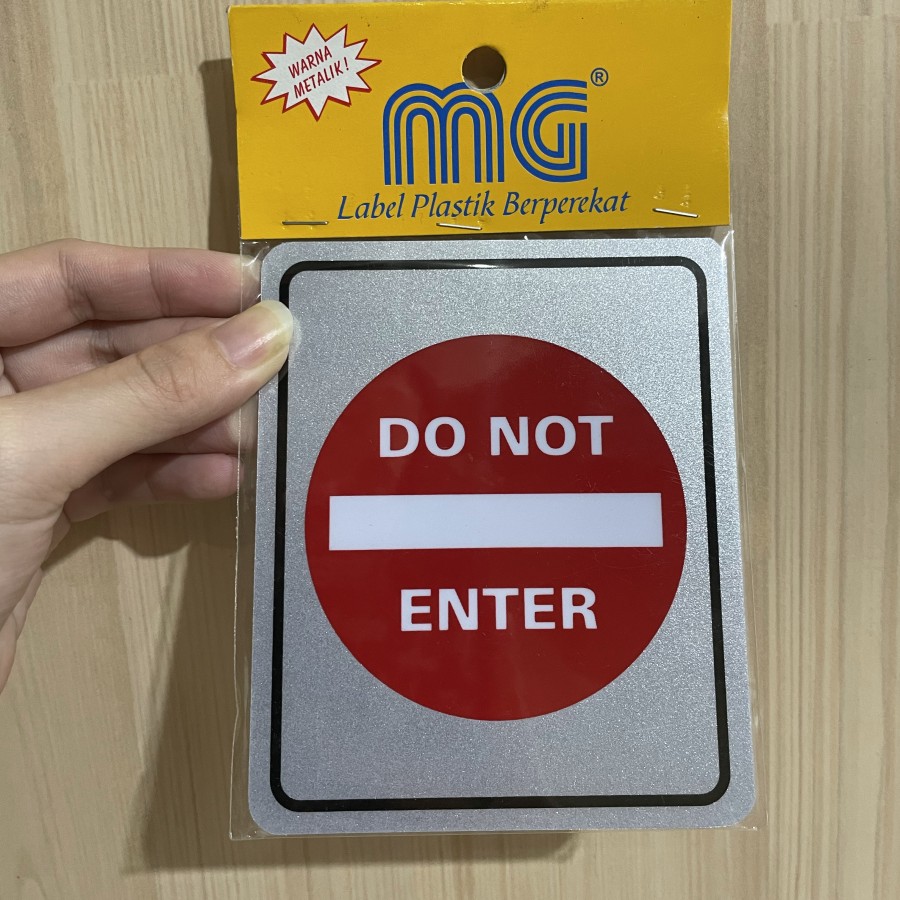 Stiker Tempel Pintu PVC Signage Papan Nama Logo Do not Enter (Dilarang Masuk) | Lazada Indonesia