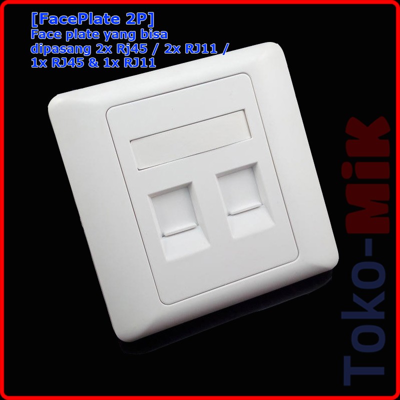 Konektor RJ45 LAN RJ11 Telepon Wall Socket Tembok FacePlate Inbow ...
