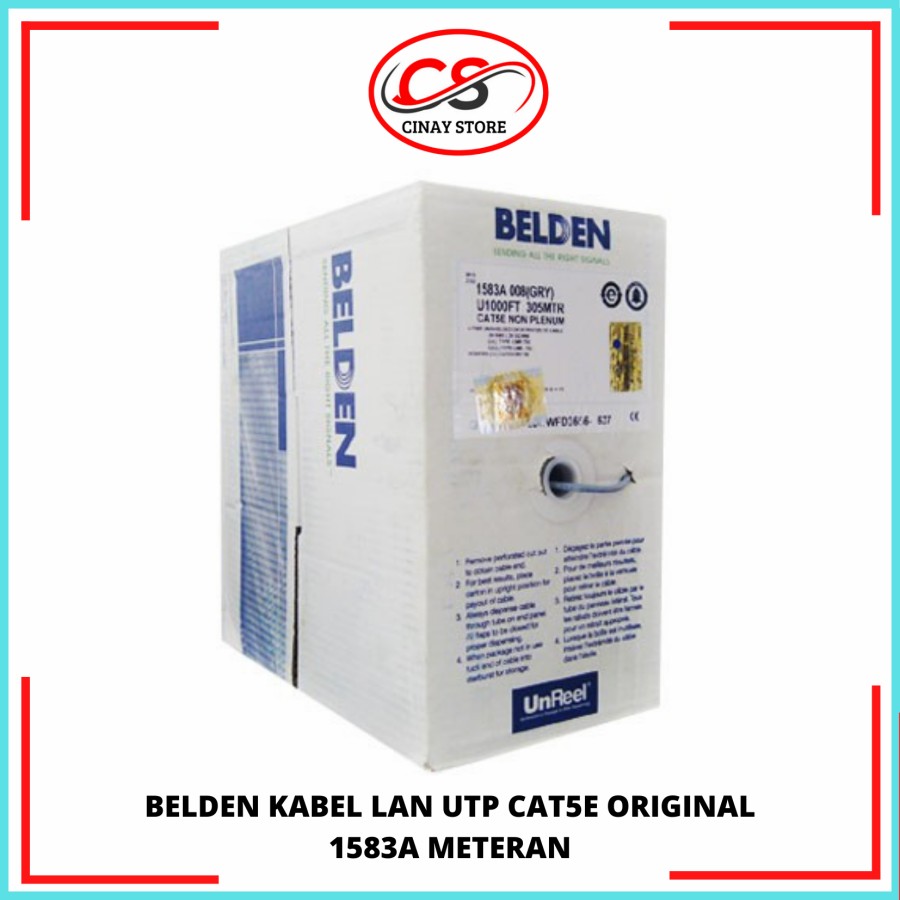 KABEL LAN UTP cat5 / cat 5 / cat.5e / cat5e BELDEN Eceran / Meteran ...