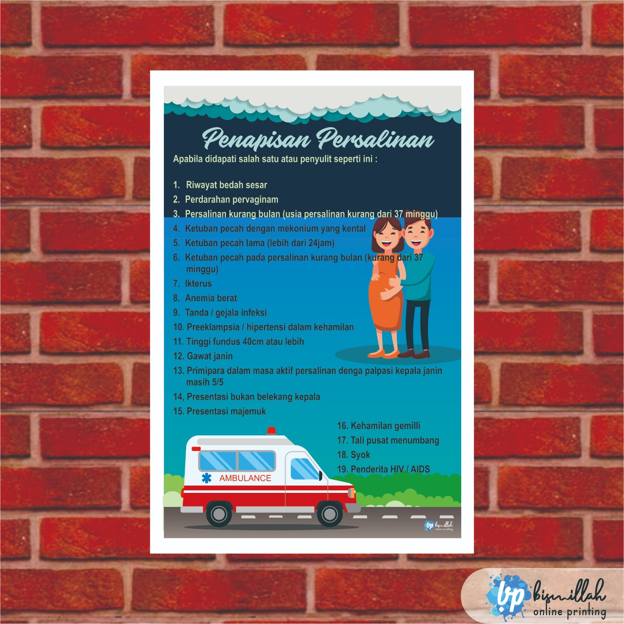 Poster Kebidanan Pernapisan Persalinan | Lazada Indonesia