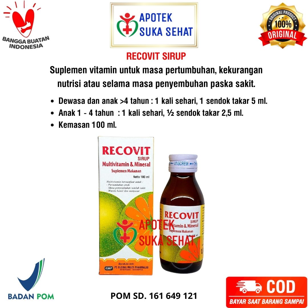 RECOVIT SIRUP 100 ML / MULTIVITAMIN | Lazada Indonesia