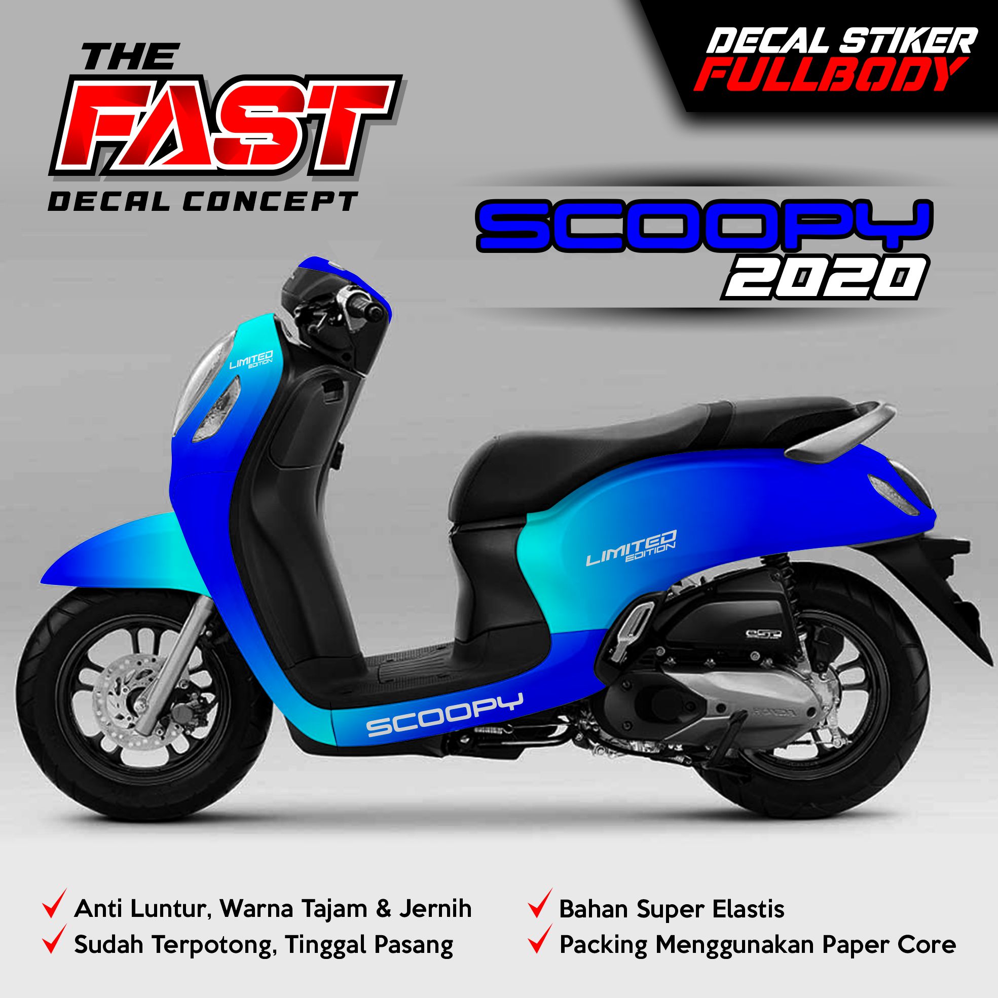 DECAL SCOOPY NEW 2020 FULL BODY ANTI LUNTUR BISA COD Decal Stiker Scoopy 2015-2022 Stiker All ...
