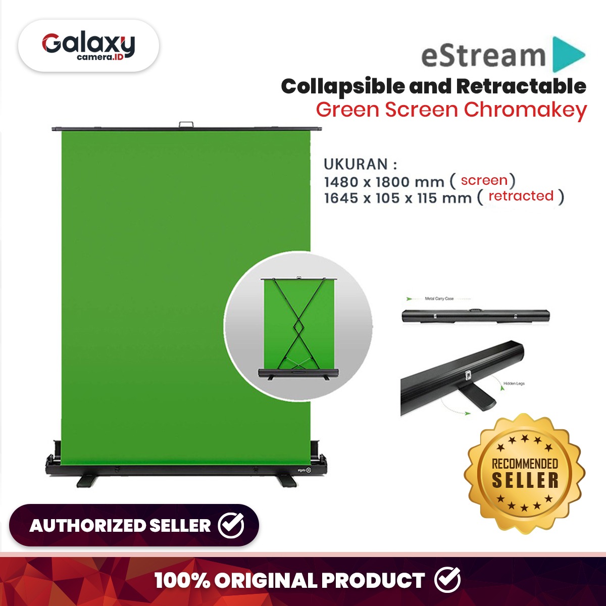 eStream Collapsible and Retractable Green Screen Chromakey | Lazada ...