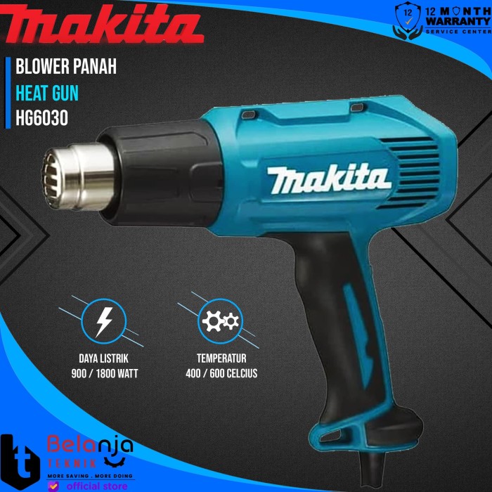 Makita MESIN BLOWER PANAS HG 6030 HG6030 Heat Gun HOT GUN 1800WATT JPN ...