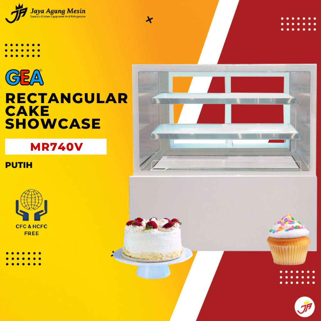 GEA RECTANGULAR CAKE SHOWCASE 330L (WHITE) / MR740V | Lazada Indonesia