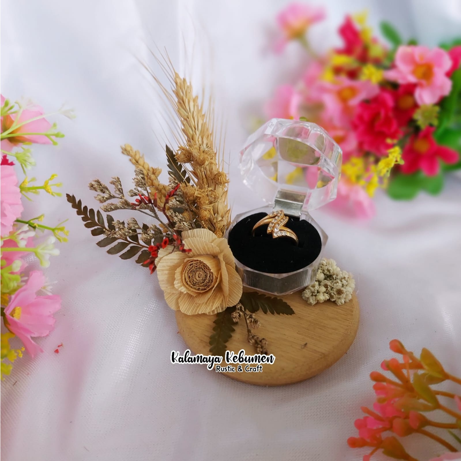 Mini Ring Box Akrilik Tempat Cincin Kawin Nikah Wedding Engagement ...