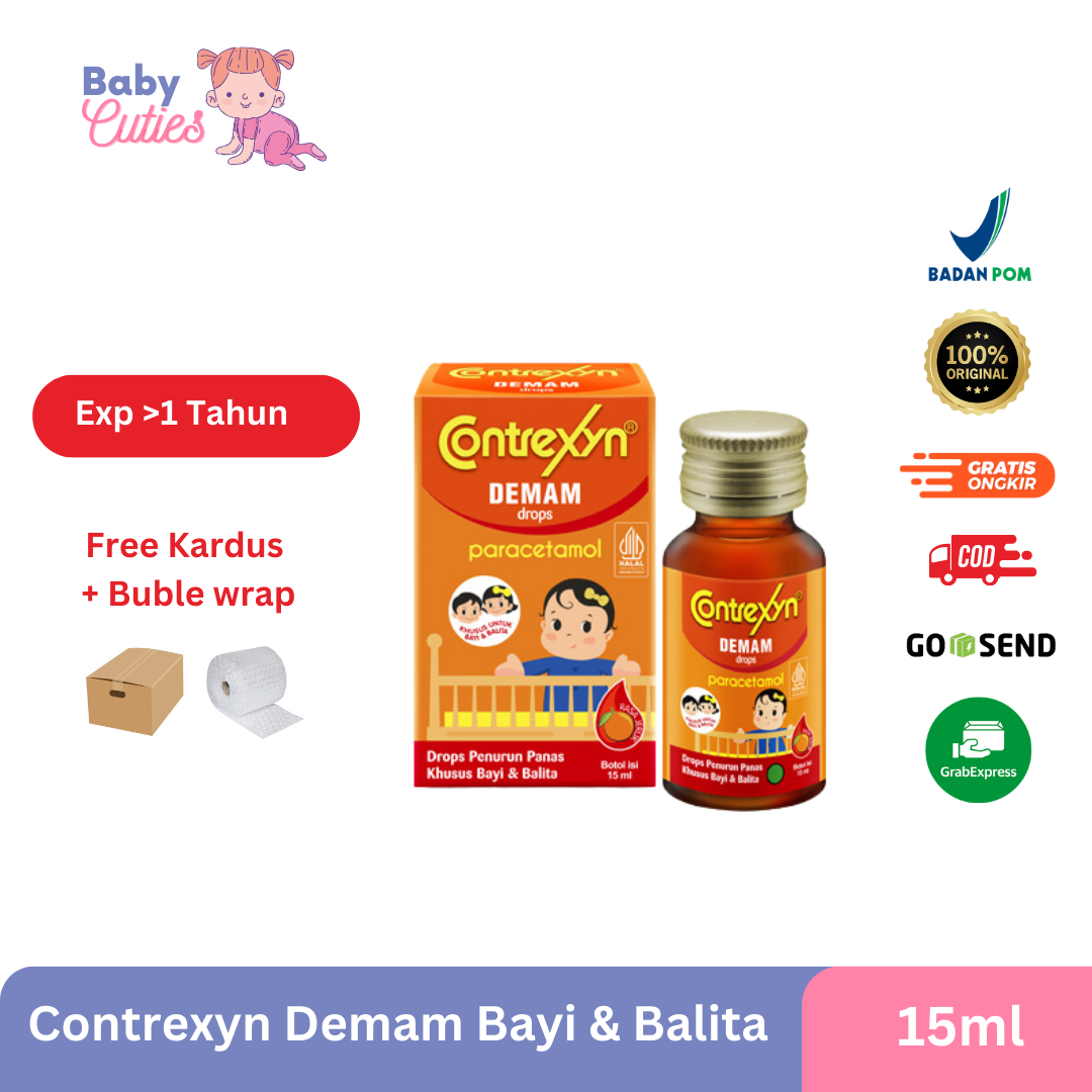 Contrexyn Demam Drops Paracetamol Bayi & Balita - Obat Paracetamol Bayi ...