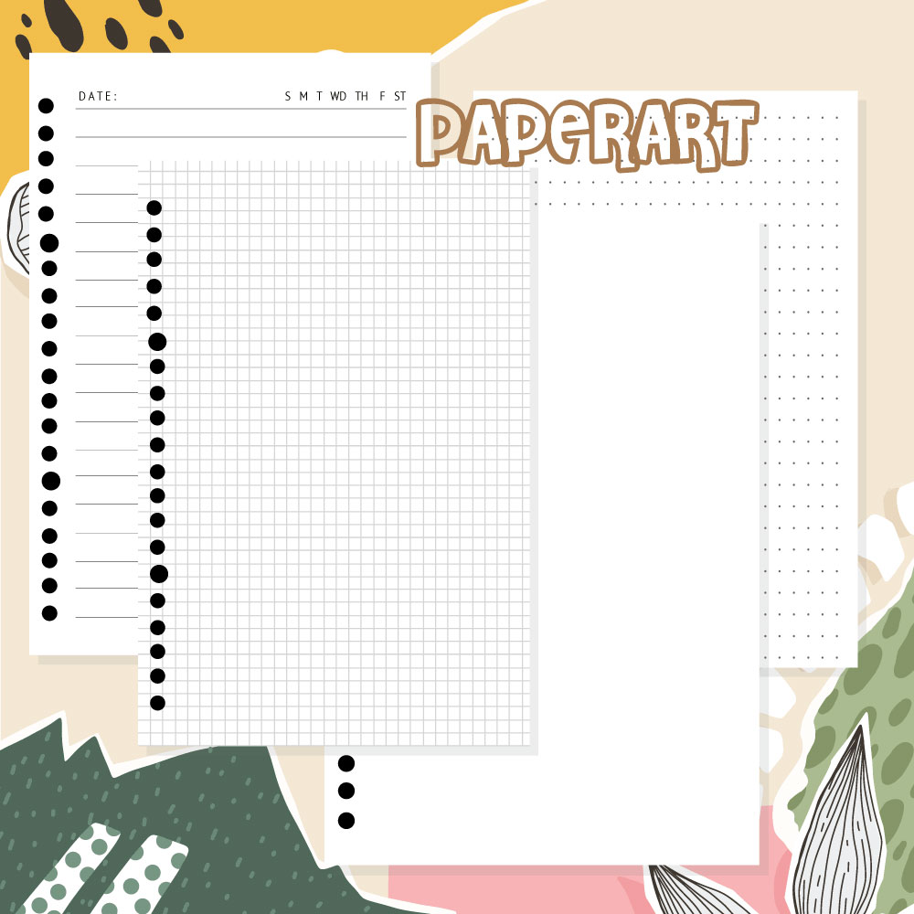 isi binder 80 gsm Isi Binder A5 6 Lubang 20 Lubang Polos Bergaris ...