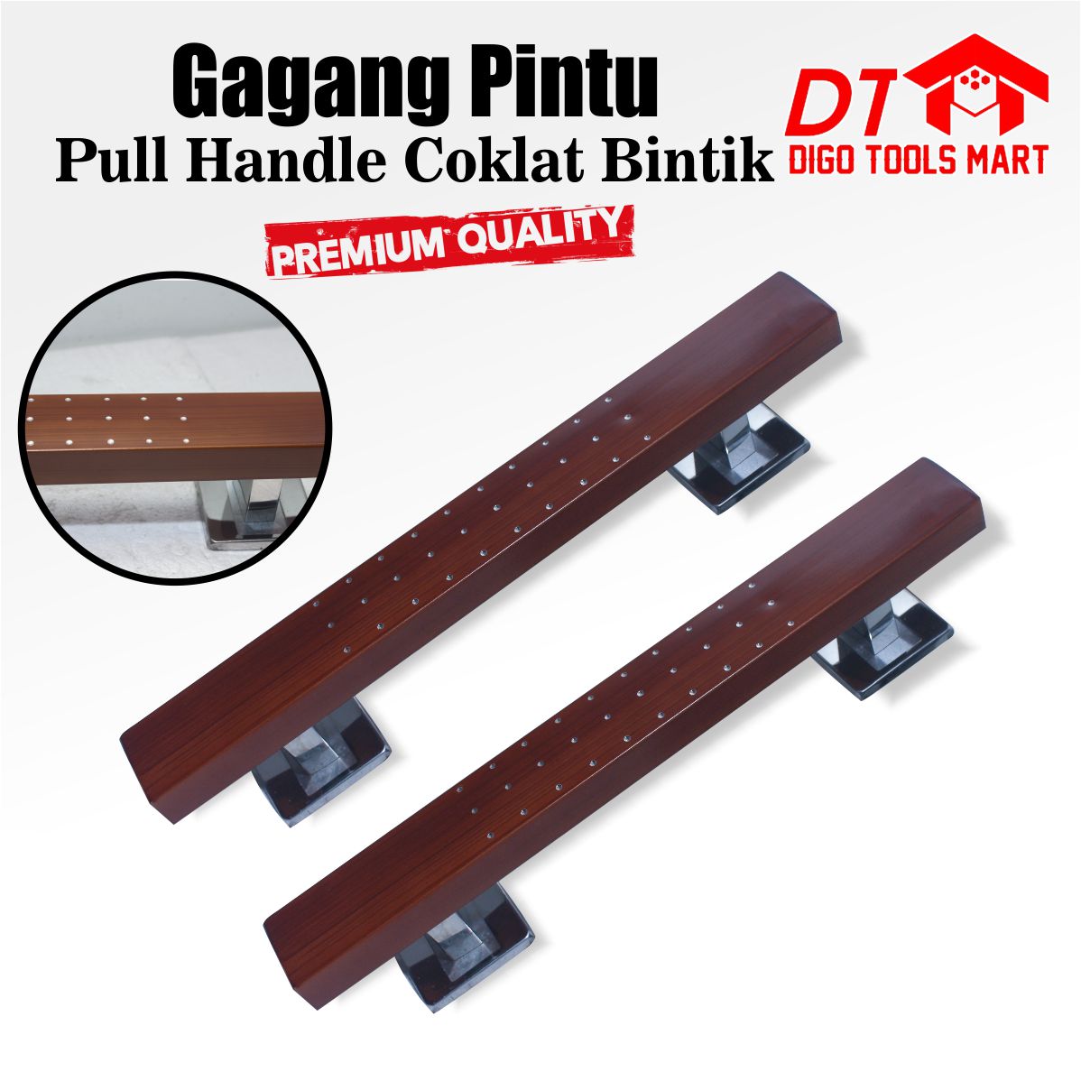 Pull Handle Hitam Bintik Model Kotak 35cm Gagang Pintu Black Series ...