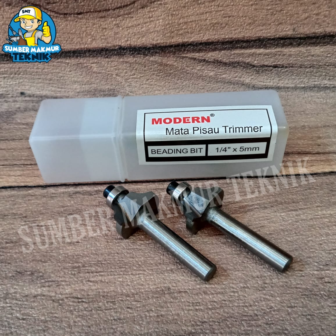 Mata Profil Kayu Beading Bit Router 1/4 x 3/16 inch ( 5 mili ) Modern ...