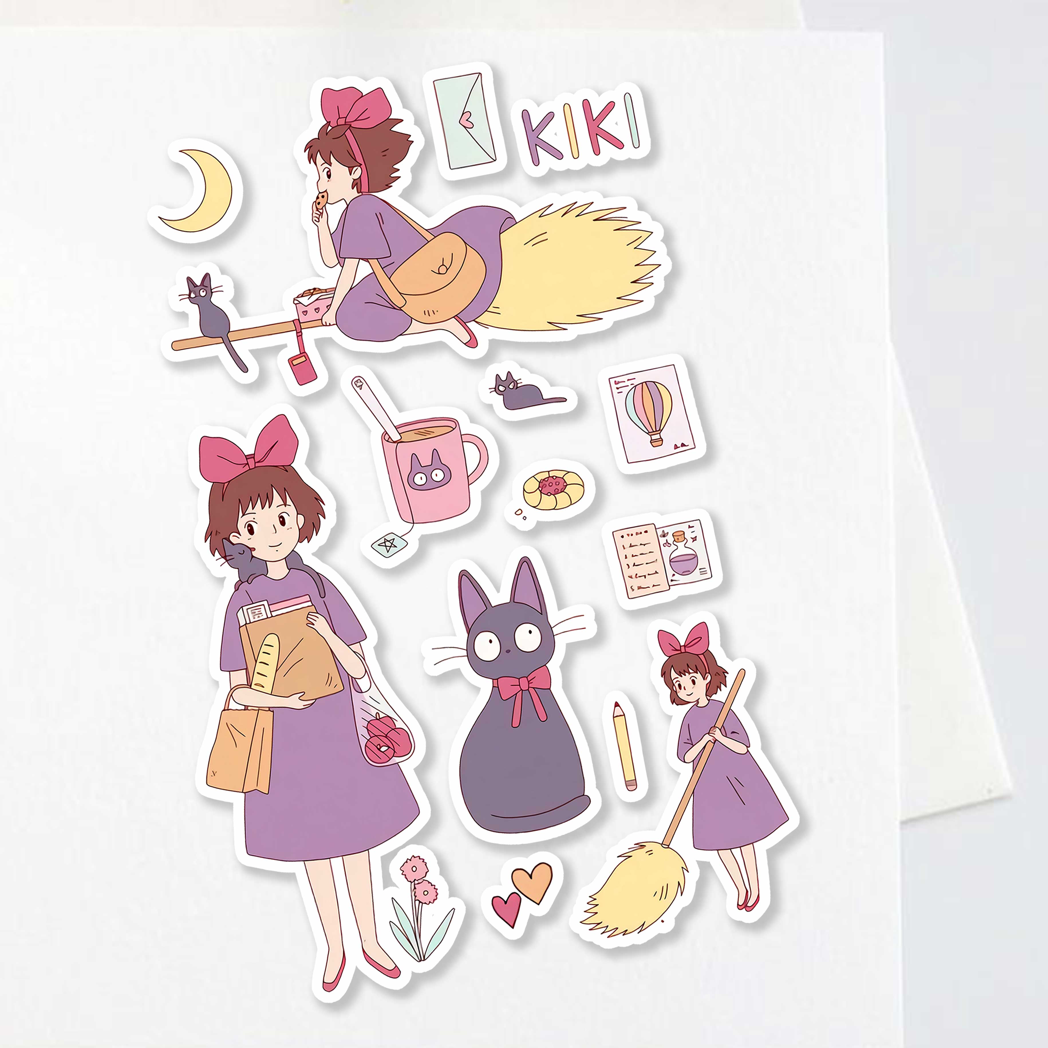 Sticker Ghibli Kiki's Delivery Service Aesthetic Stiker Waterproof ...