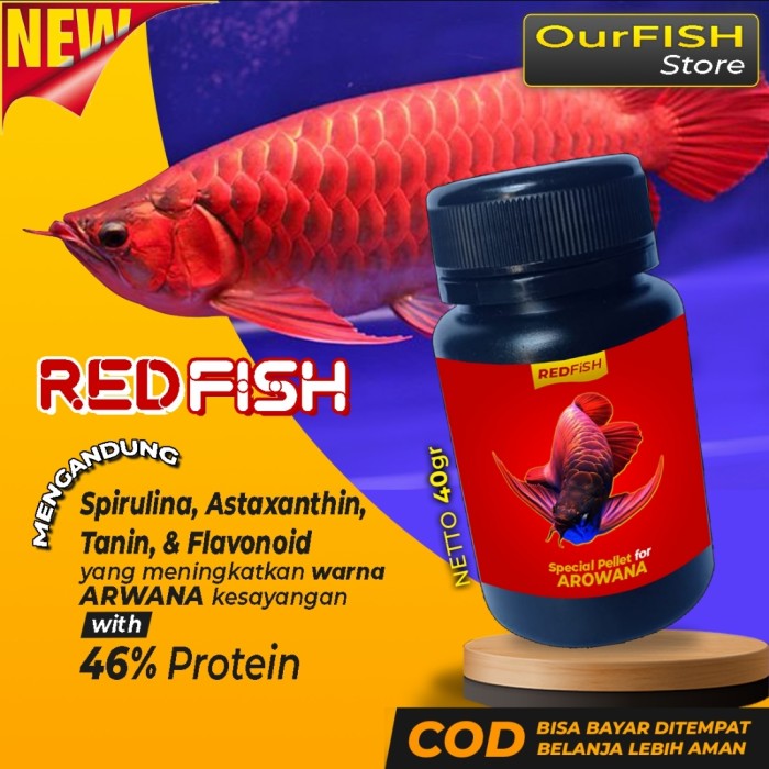 REDFISH - Pelet Ikan Arwana Super High Protein | Lazada Indonesia
