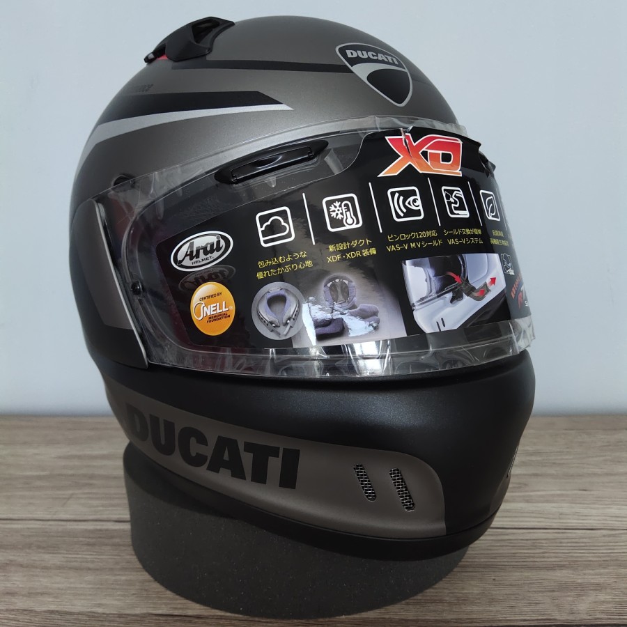ARAI HELMET XD DUCATI BLACK STEEL GREY | Lazada Indonesia
