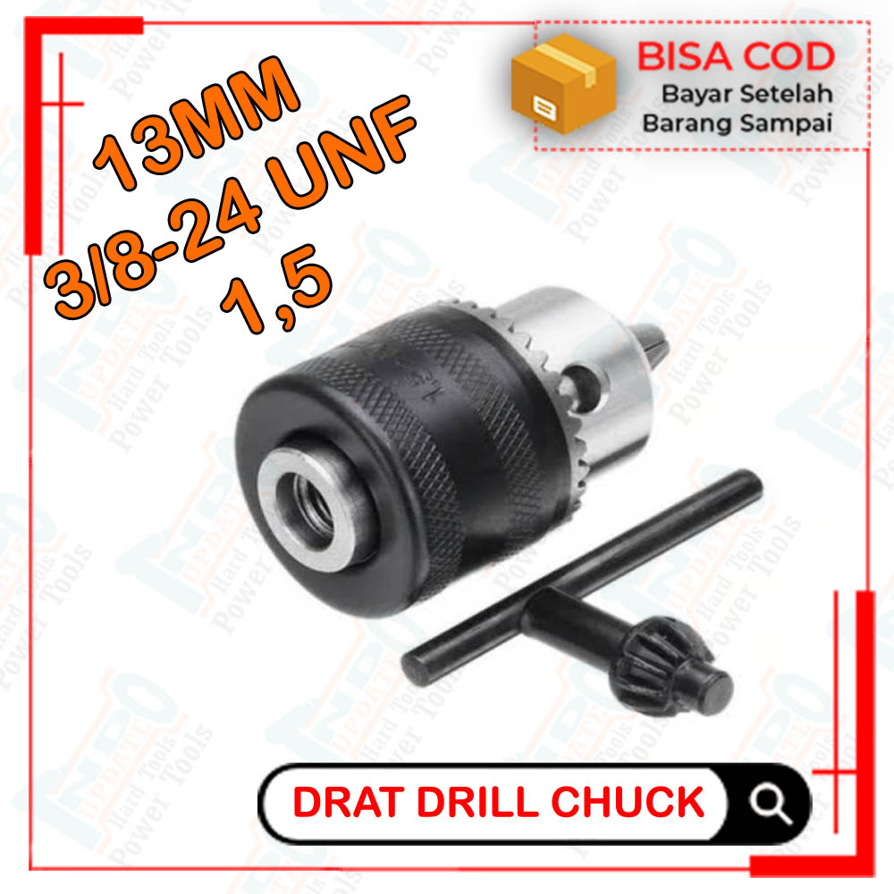 Drill Chuck Cuk Bor BISA SEMUA TIPE MERK MESIN BOR Kepala Chuck 13 mm 1 ...