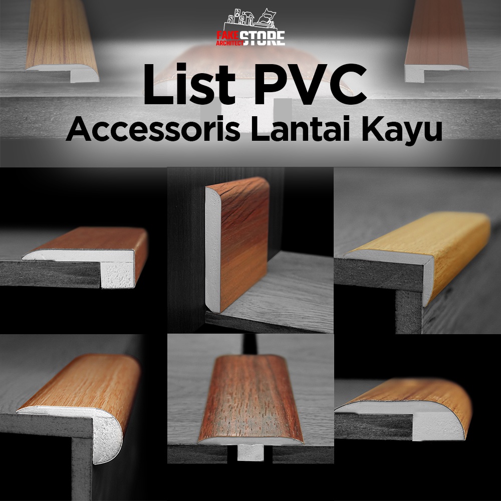 Aksesoris List PVC Lantai Kayu Parket Vinyl SPC Adaptasi Plint | Lazada ...