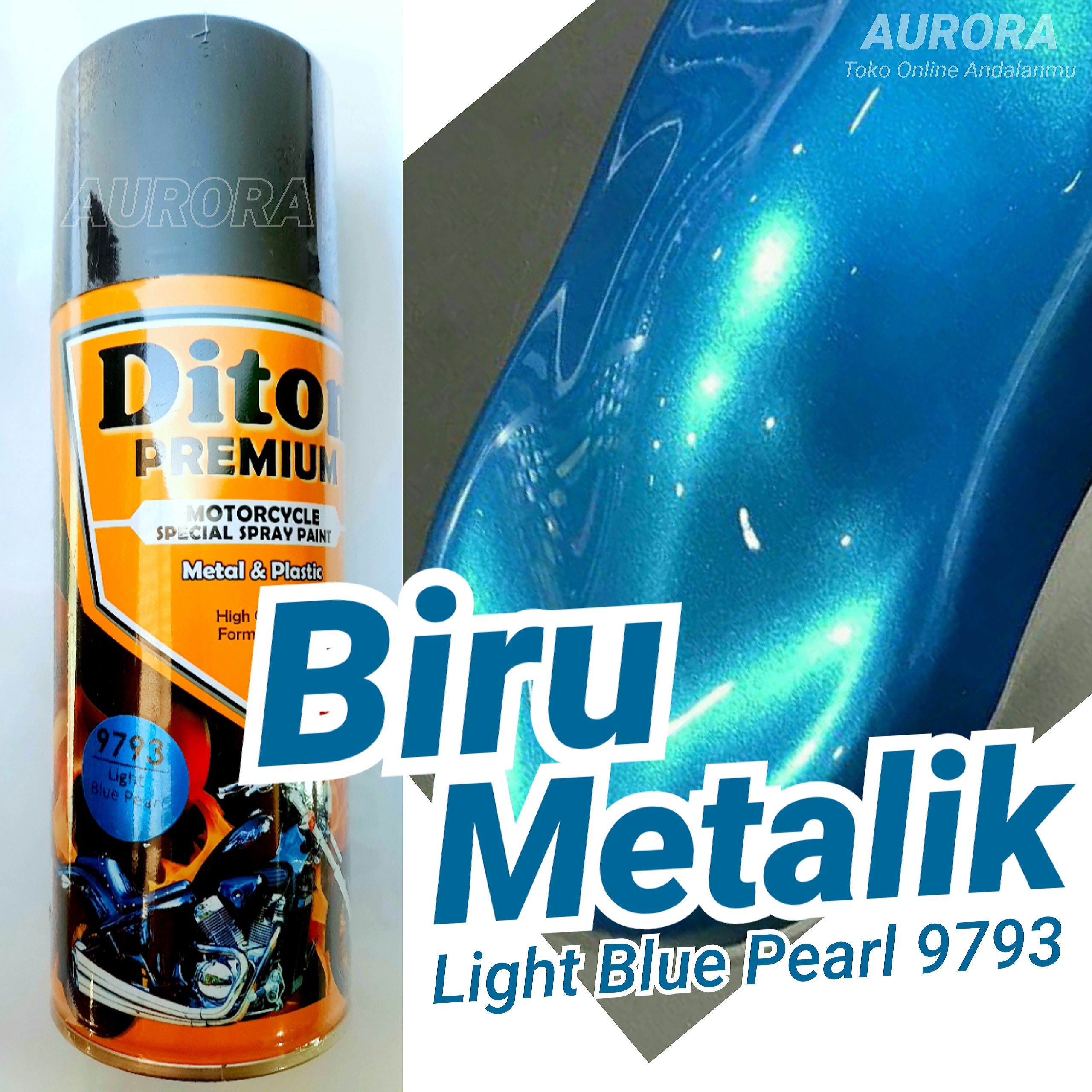 Diton Premium Biru Metalik Light Blue Pearl 9793 Metallic Metalic 400cc ...