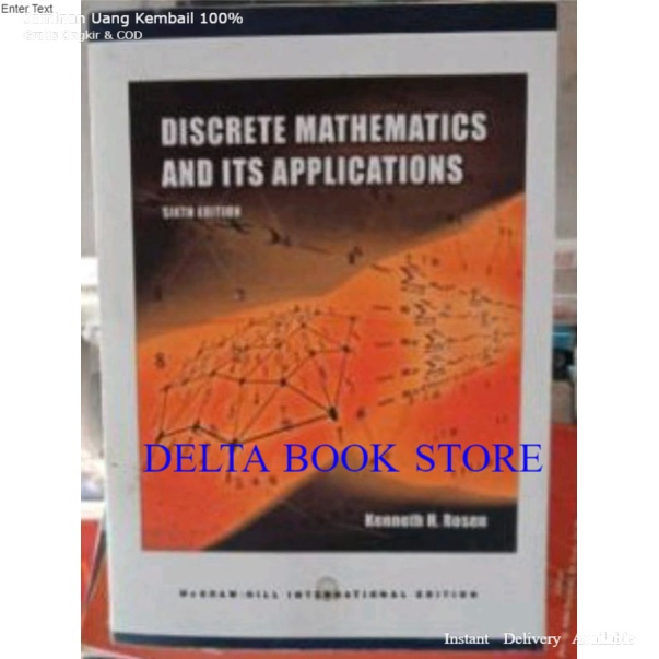 Discrete Mathematics And Its Applications 6th 6e 6 sixth edition by ...