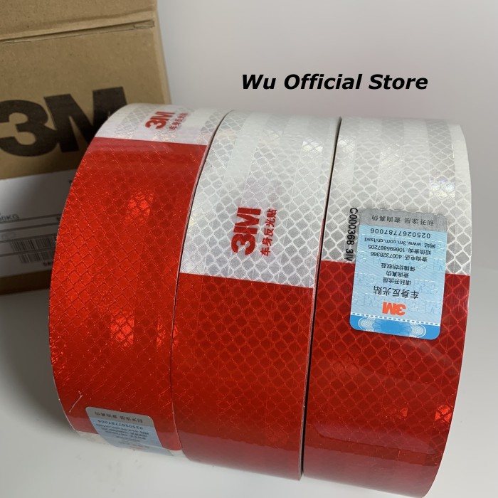 STIKER REFLEKTOR MERAH PUTIH 3M STICKER REFLEKTIF PANTUL CAHAYA TRUK ...