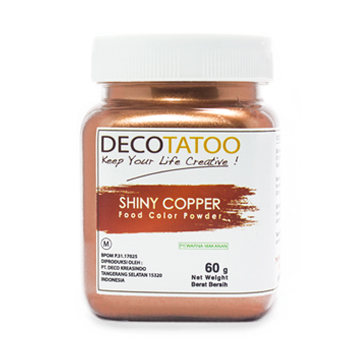 Decotatoo Shiny COPPER Color powder 60 gr (pewarna makanan) | Lazada ...