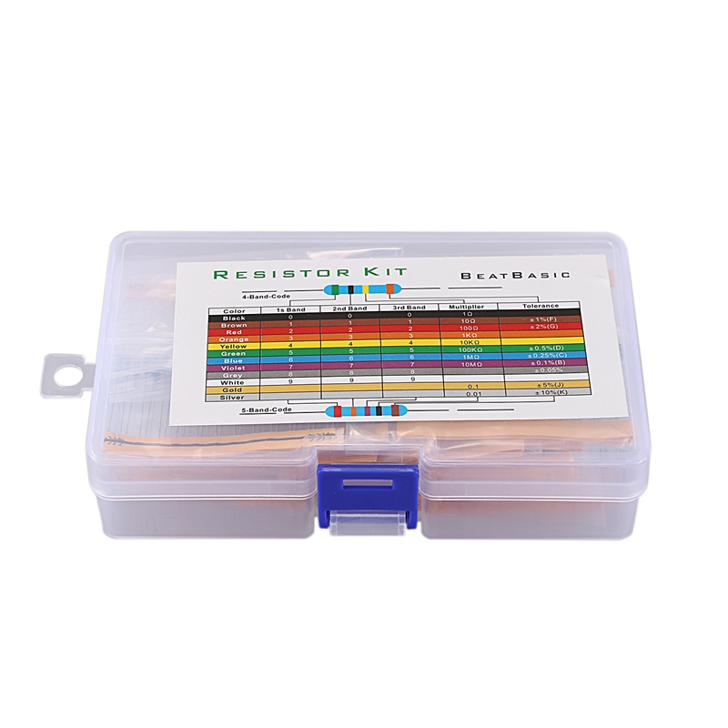 525 Pcs/Lot 17 Values 1% Resistor Kit 1/4 Power Carbon Film Resistor ...