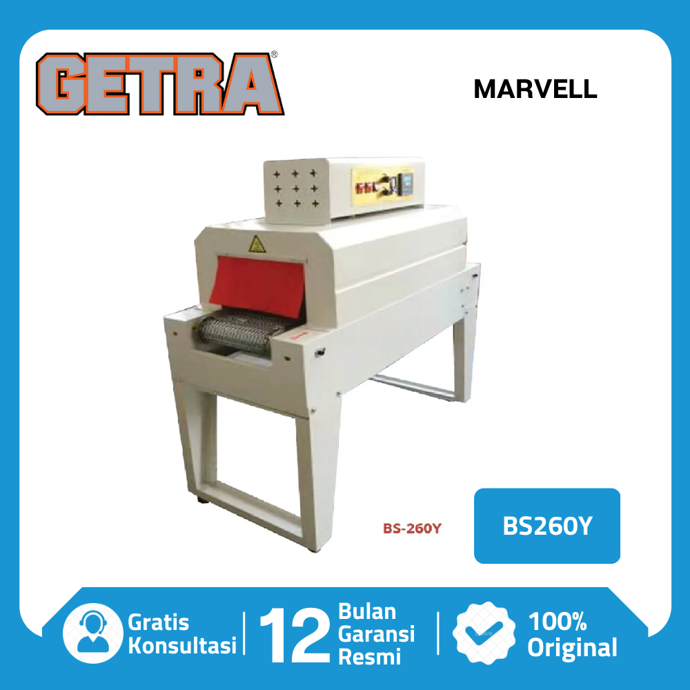 GETRA SHRINK PACKAGING MACHINE BS-260Y MESIN PENGEMAS/PENYUSUT PLASTIK ...
