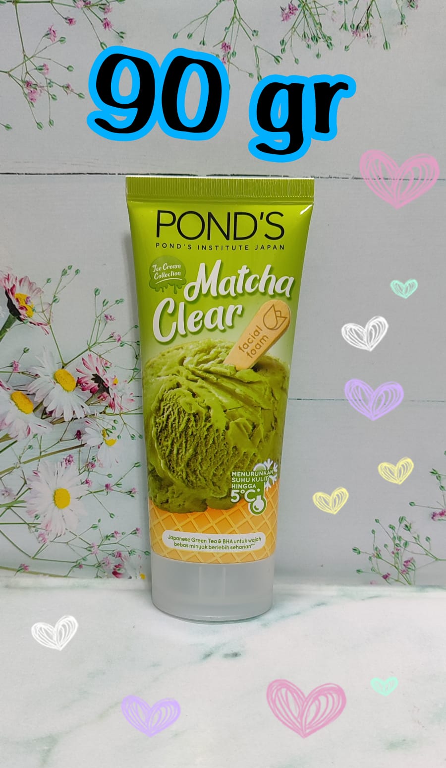 Ponds Matcha Clear Facial Foam Sabun Cuci Muka Ponds Ice Cream Collection Japanese Green Tea