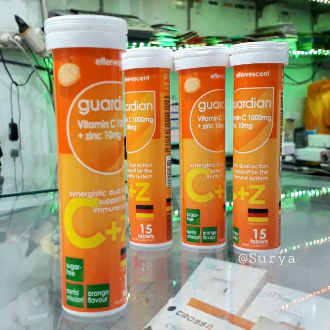 GUARDIAN VITAMIN C 1000MG + ZINC 10MG 15 TABLET MURAH | Lazada Indonesia