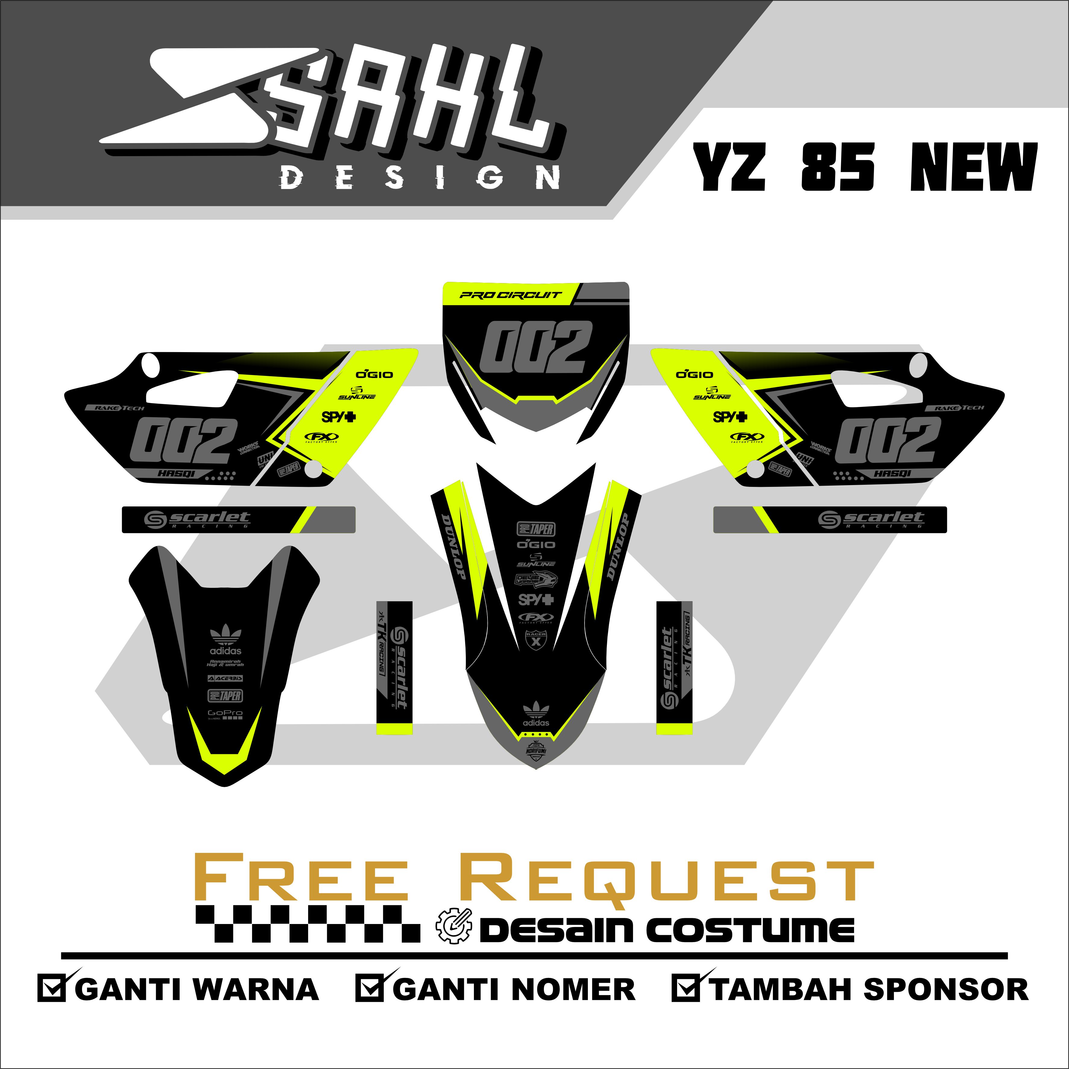 Decal Yz 85 New Bebek Standar Decal Stiker Yz 85 Decal Sticker Yz 85 ...