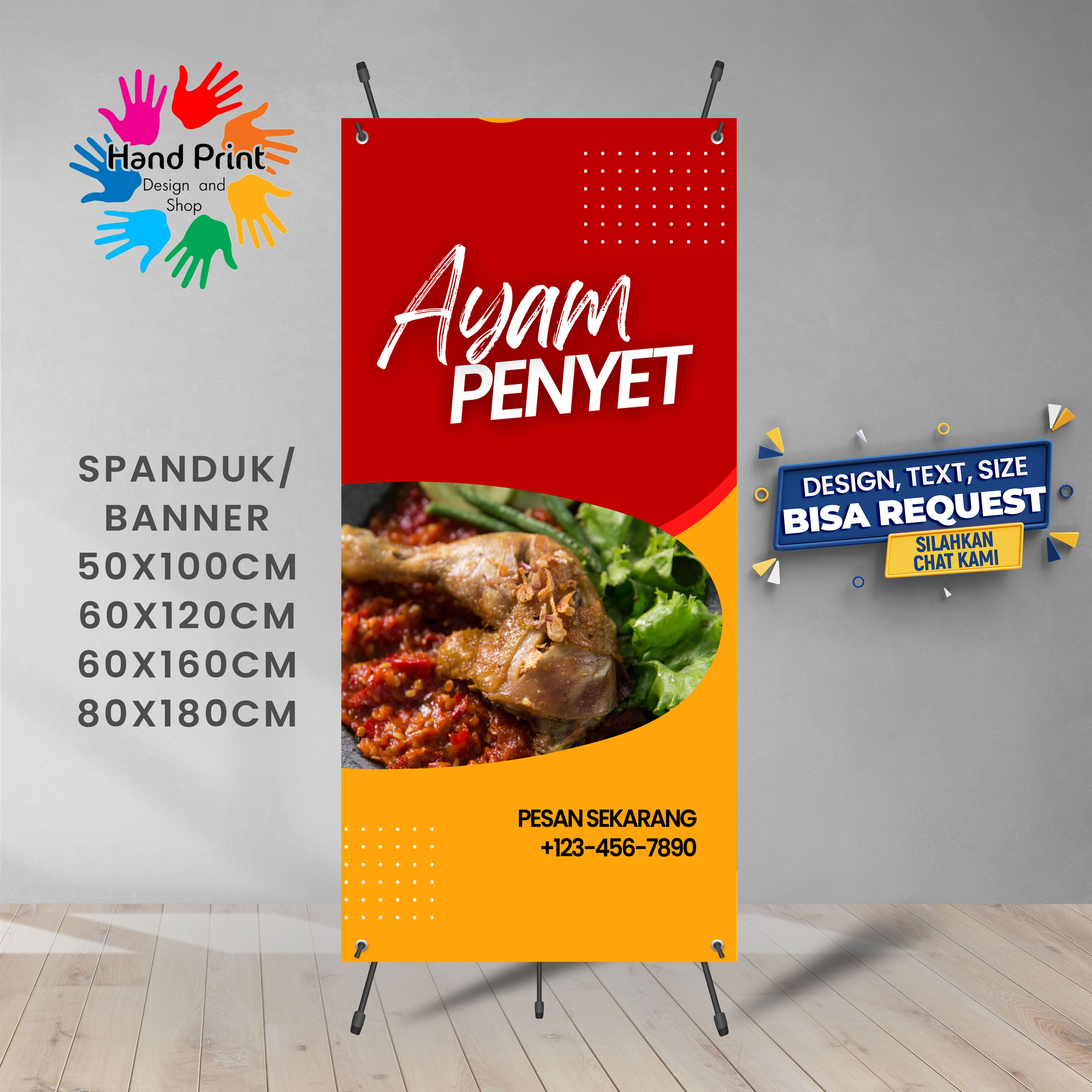 SPANDUK BANNER Ayam Geprek Pedas Ayam Goreng Fried Chicken B Bisa ...