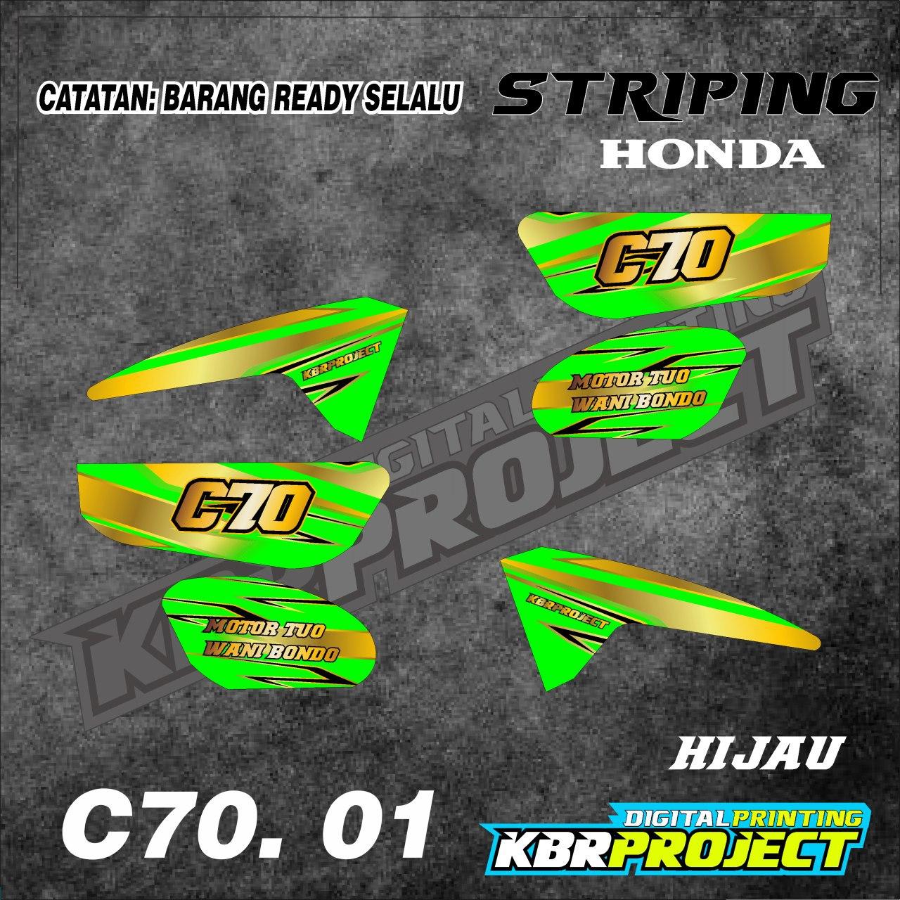 ( COD ) C70 STICKER STRIPING MOTOR HONDA C70 STRIPING VARIASI RACING ...