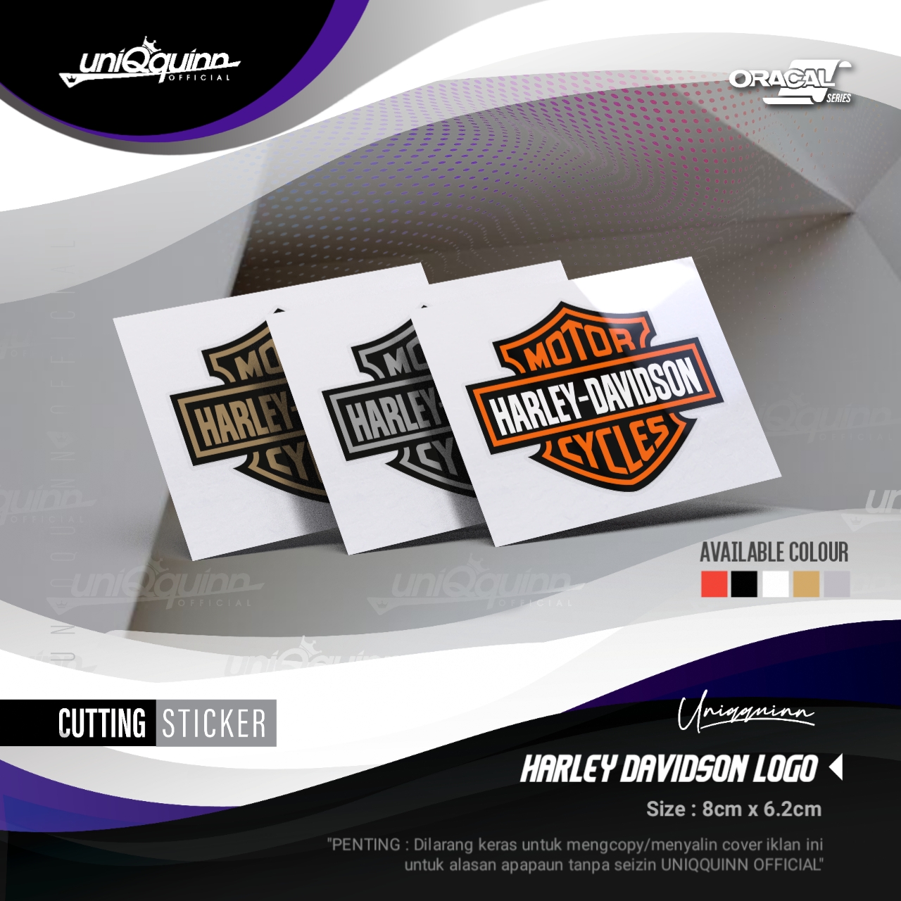 UQ Cutting Sticker Motor Harley Davidson 3 Warna | Stiker Murah ...