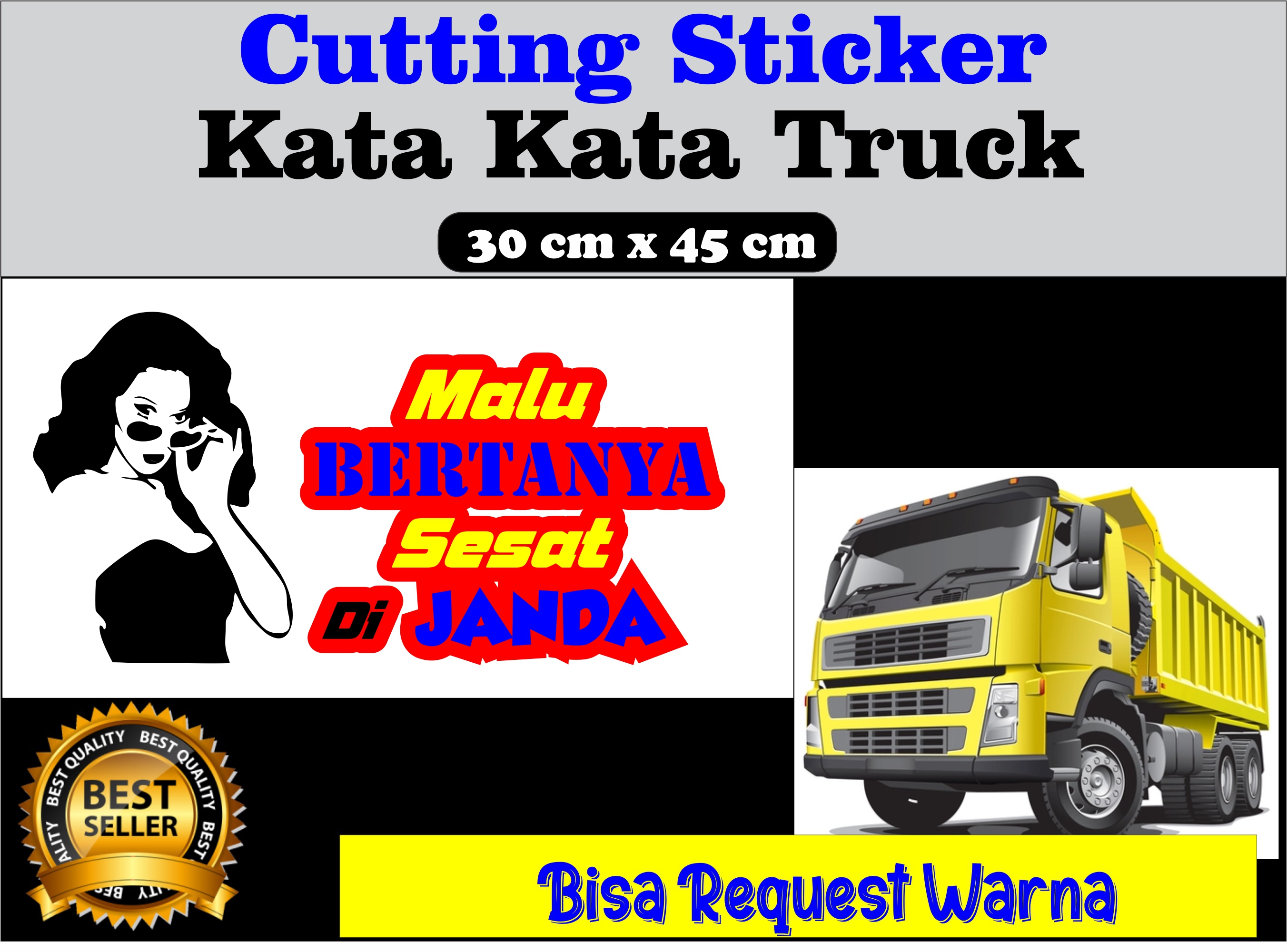 cutting sticker stiker kata kata truck/pick up malu bertanya sesat di ...