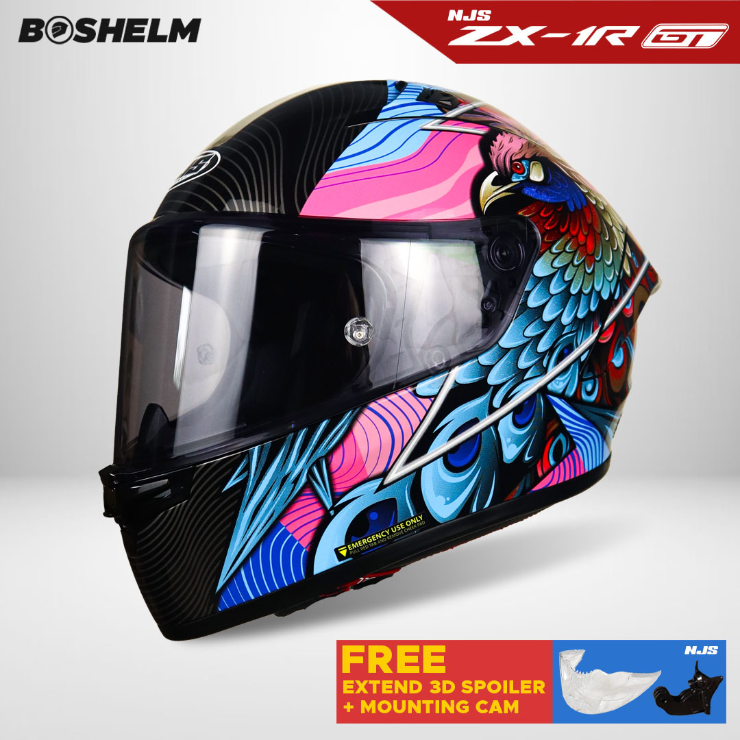 BOSHELM Helm NJS ZX-1R GT MOTIF Helm Full Face SNI | Lazada Indonesia