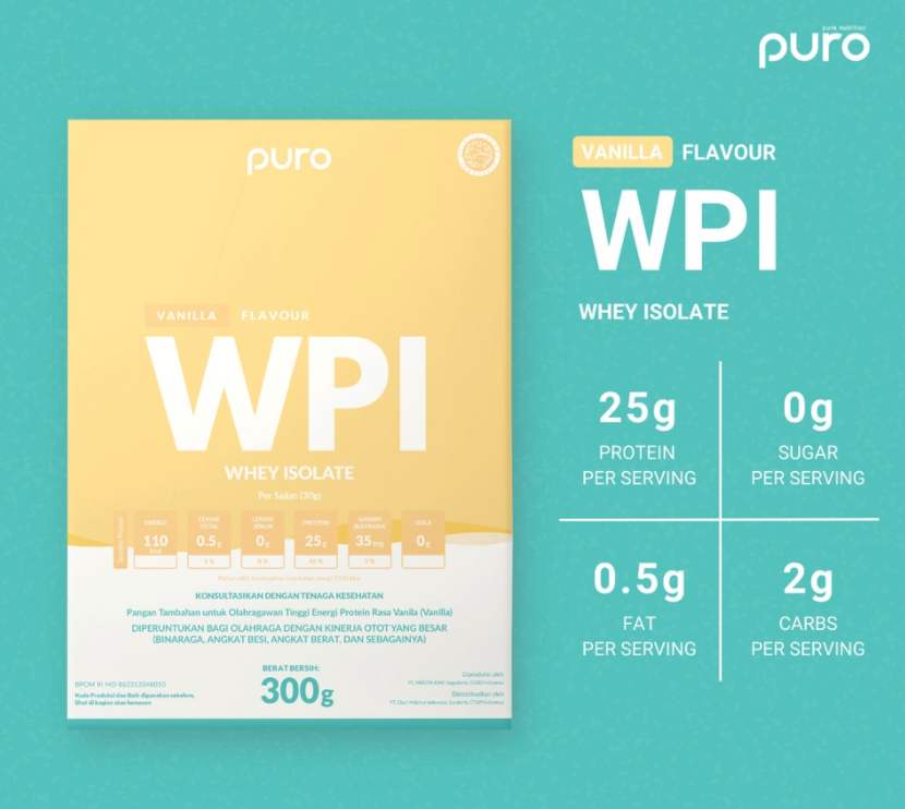 PURO ISOPRO Whey Protein Isolate GrassFed susu protein 900gr WPI 90 ...