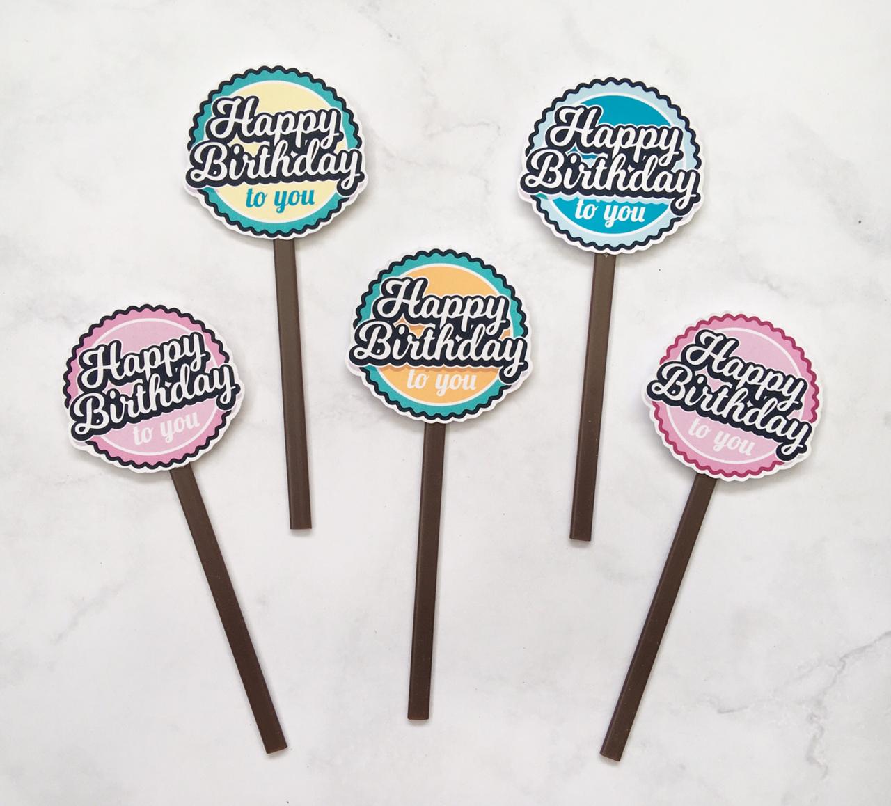 Topper HBD bulat tusukan | Lazada Indonesia