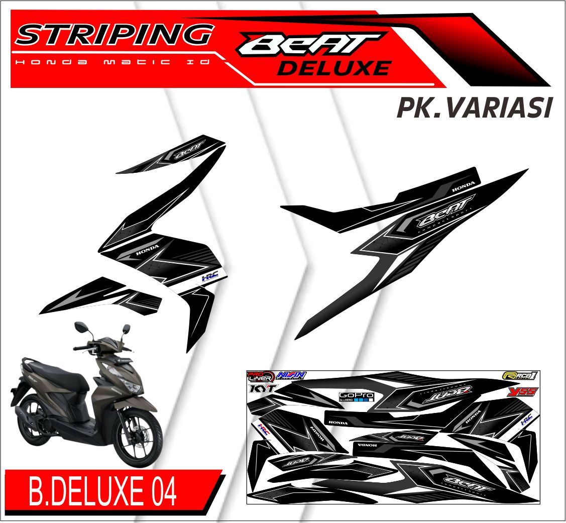 Striping Beat Deluxe - Sticker Striping List Variasi Motor Beat Deluxe ...