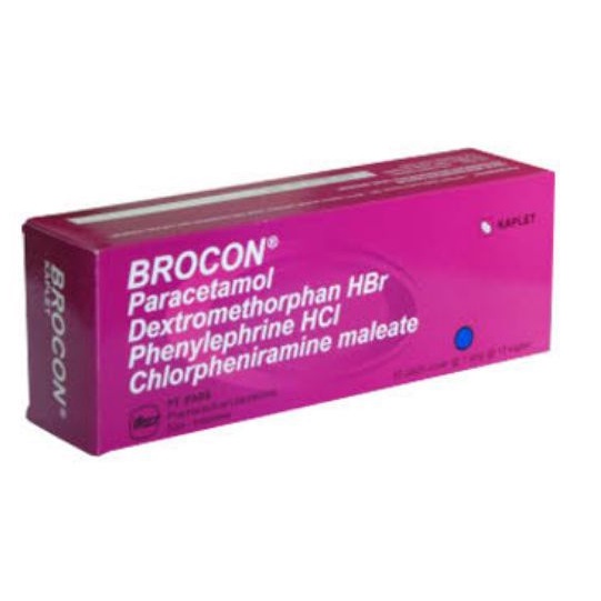 Brocon / 100 tablet Obat Panas Demam Flu dan Batuk Pilek tablet ...